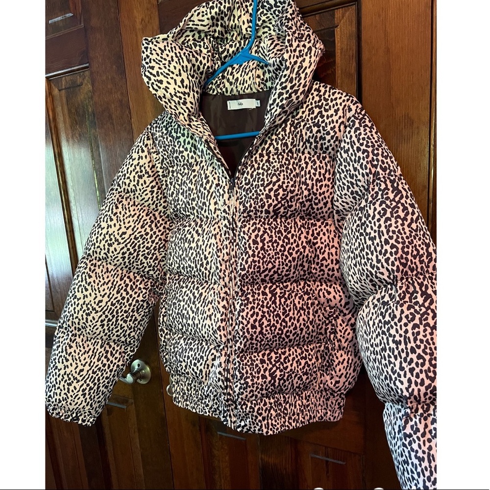 Cheetah/Leopard Print Puffer Coat - Gem